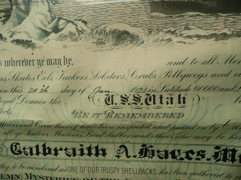 USS Utah Neptunus Rex 1921 - What is this Sailors rate? - EPHEMERA ...