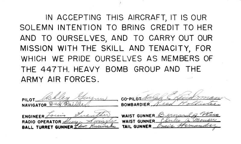 Painted 447th BG A-2 Group (Goldfish Club Member) - GROUPINGS PAGE - U ...