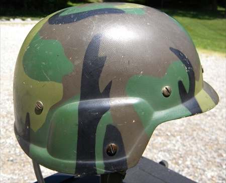 Prototype Kevlar PASGT Helmet - Camouflage finish. - MODERN COMPOSITE ...
