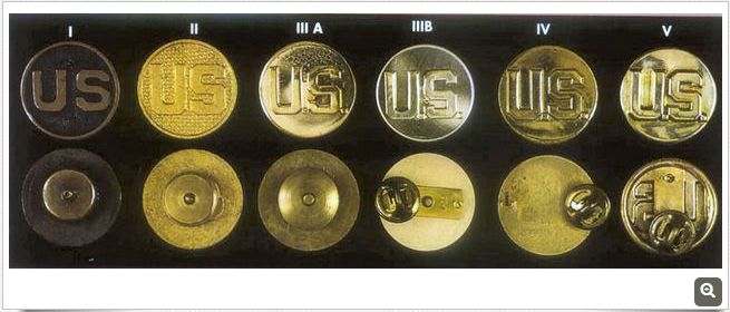 Bunch of Army Collar Discs - BRANCH OF SERVICE COLLAR BRASS - U.S ...