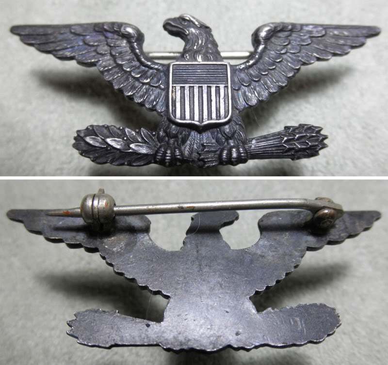 Pin-backed Colonel Rank Insignia - ARMY (INCLUDING USAAC/AAF) - U.S ...