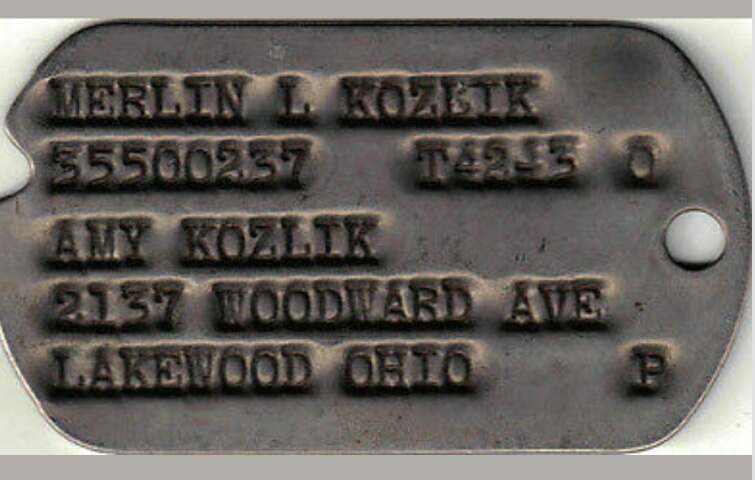 Anti-Tank Co. 253rd Infantry Regt. 63rd ID dog tag - IDENTITY ITEMS ...