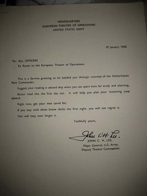 1944 Embarkation Letter - EPHEMERA, PHOTOGRAPHS & MILITARY ARTWORK - U ...