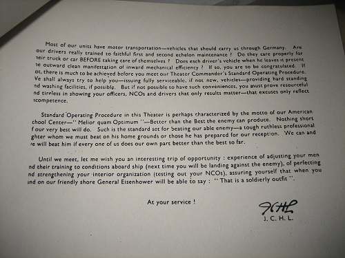 1944 Embarkation Letter - EPHEMERA, PHOTOGRAPHS & MILITARY ARTWORK - U ...