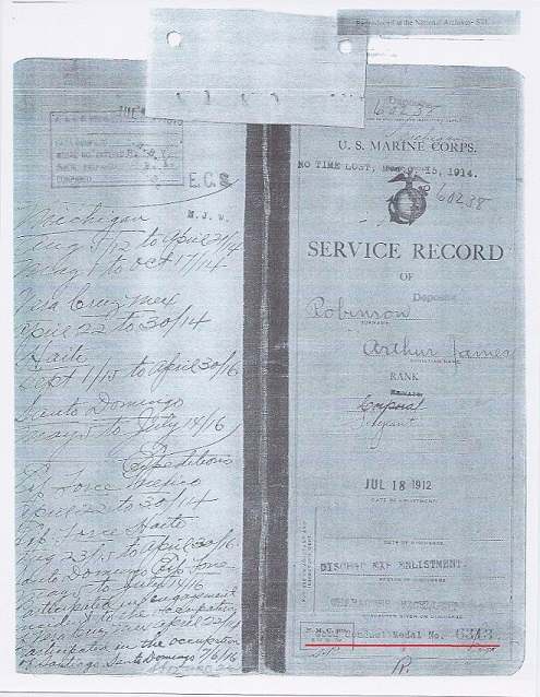 Marine Corps and Army Group - Arthur J Robinson - Revisited - MEDALS ...