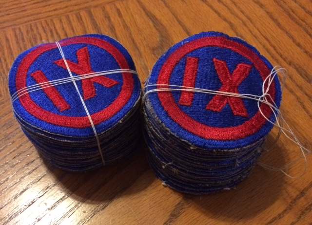 IX 9th Corps WW2 patches in original bundles - ARMY AND USAAF - U.S ...