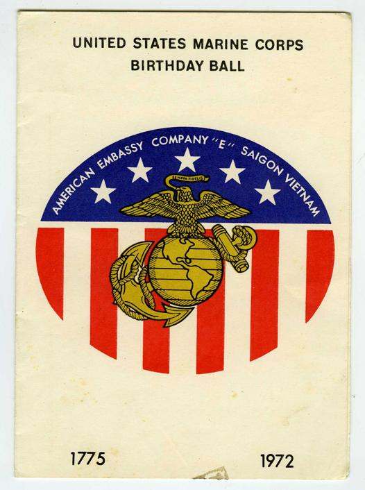 Invitation and Program for US Marine Corps Birthday Ball US Embassy ...