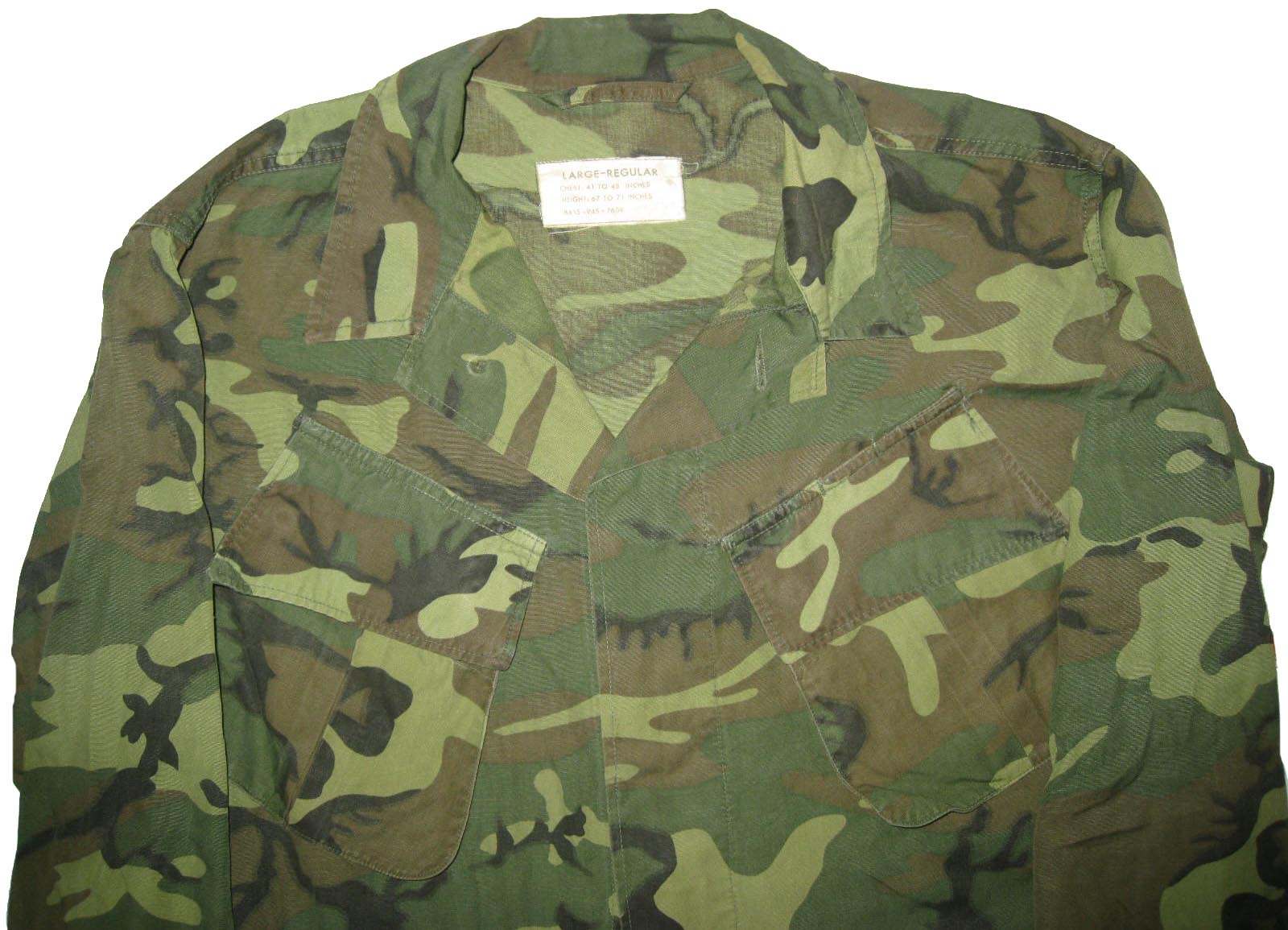 Large regular mint poplin ERDL shirt - CAMOUFLAGE UNIFORMS - U.S ...