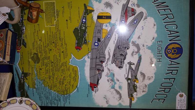8th Air Force Canvas poster/map - EPHEMERA, PHOTOGRAPHS & MILITARY ...