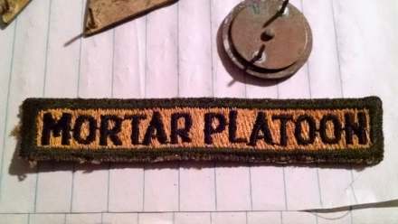 1950's ? mortar platoon tab for armored patch - ARMY AND USAAF - U.S ...
