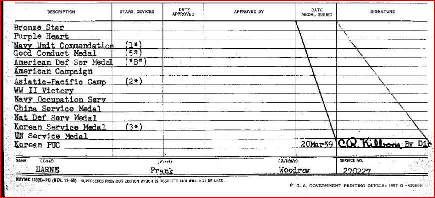 M-40 Army Tag to a I-3-22 USMC Gunnery Sgt WWII Korea - IDENTITY ITEMS ...