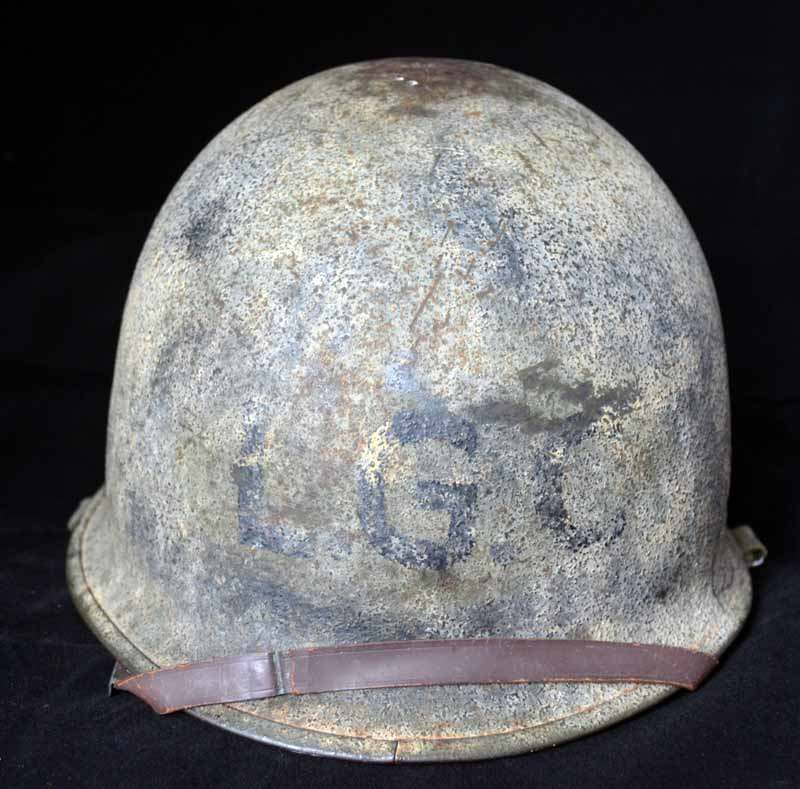 USN Corpsman helmet from Battle of Okinawa - CHAPLAIN & MEDIC HELMETS ...