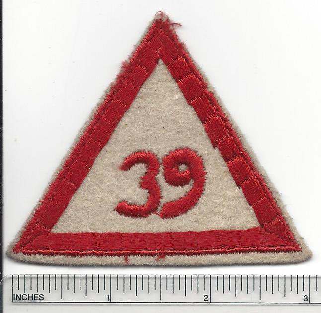 "39" in a Red Triangle Patch ID: WWI 39th Division - CAN YOU IDENTIFY ...