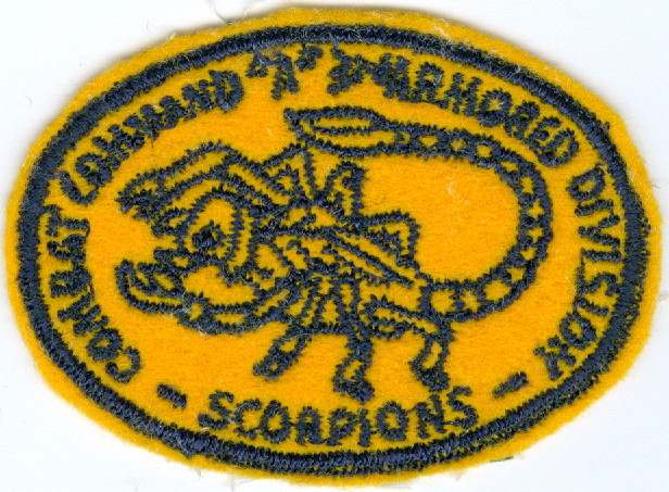 3rd ARMOR DIV COMBAT Cmd A "SCORPIONS" PATCH - ARMY AND USAAF - U.S ...