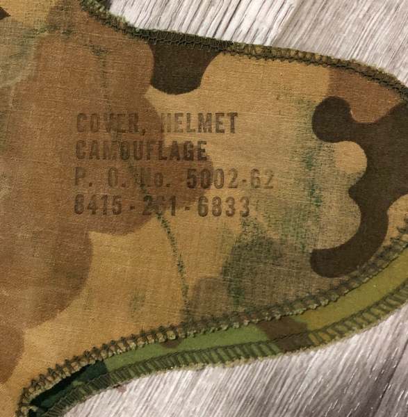 Leaf Pattern "Mitchell" camouflage cover; P.O. No. 5002 - M-1; M-1C & M ...