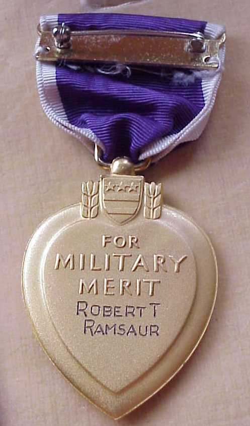 WWII POW Purple Heart to Robert Ramsaur group reunited - ATTRIBUTED ...