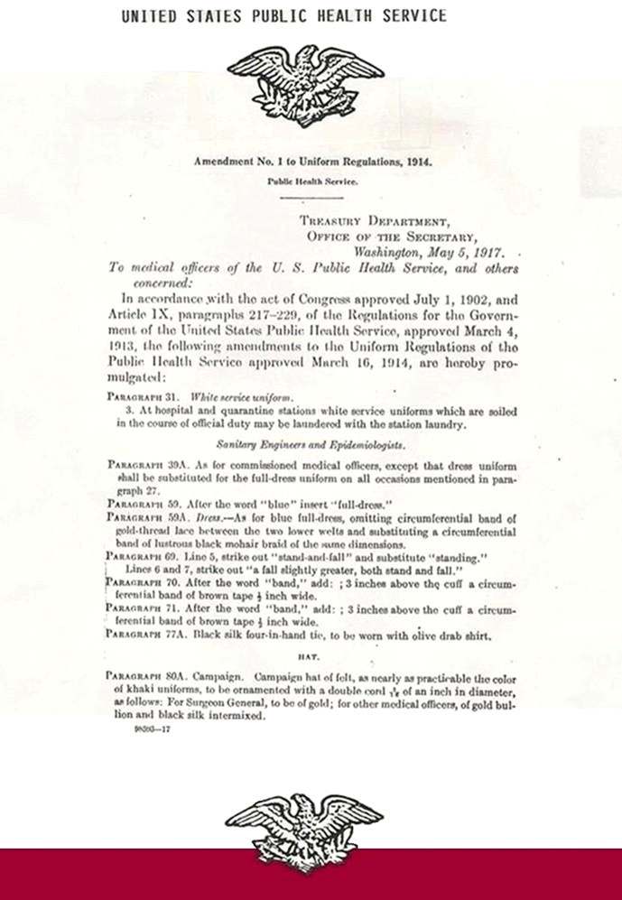 1914 United States Public Health Service - RANKS AND RATES - U.S ...
