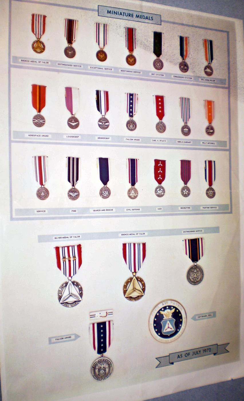 Civil Air Patrol ribbon and medal charts 1972 - EPHEMERA, PHOTOGRAPHS ...