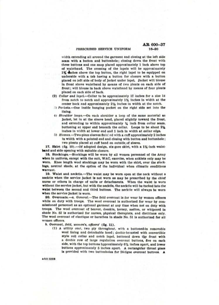 16 April 1945 - Army Regulations (AR 600-37) - WOMEN'S SERVICES - U.S ...