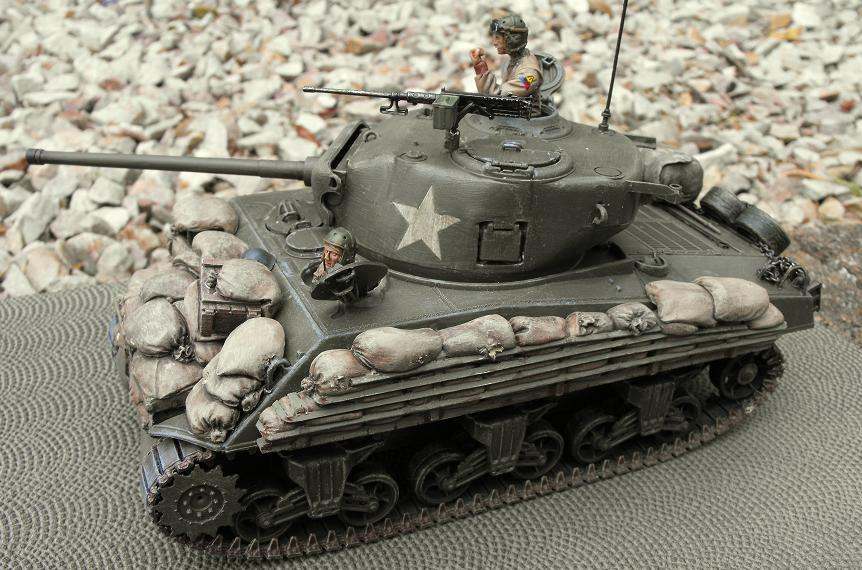 Sandbag 'Armor' Sherman M4A3 76 (w) - MODELING - U.S. Militaria Forum