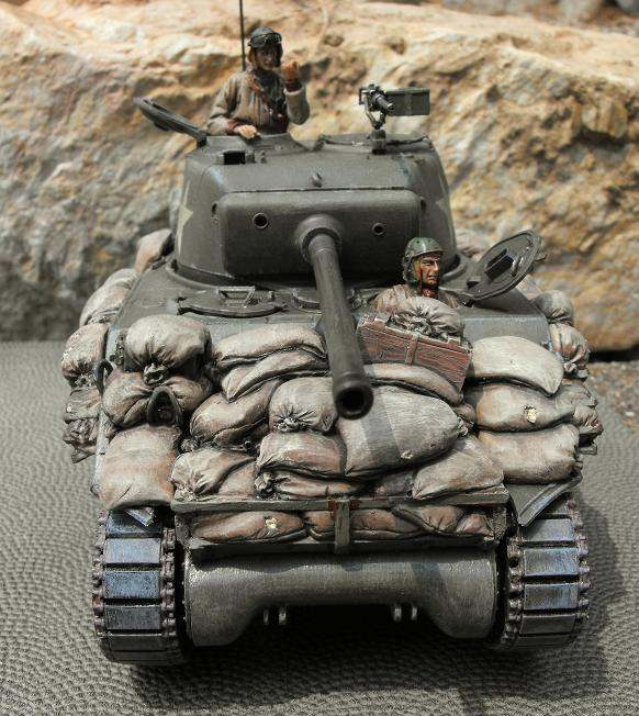 Sandbag 'Armor' Sherman M4A3 76 (w) - MODELING - U.S. Militaria Forum