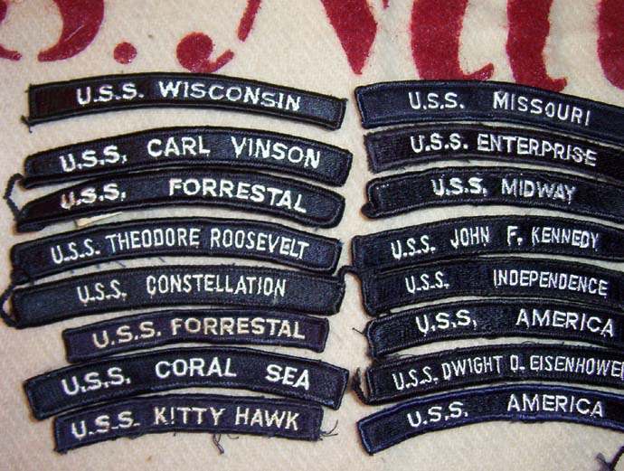 Navy ships UIMs (rockers/tabs) - NAVY, COAST GUARD AND OTHER SEA ...