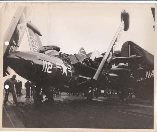 Flight deck crash of a F9F-2B - MILITARY AIRCRAFT & AVIATION - U.S ...