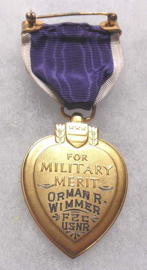 F2c Orman R. Wimmer, USS Walke sinking - MEDALS & DECORATIONS - U.S. Militaria Forum