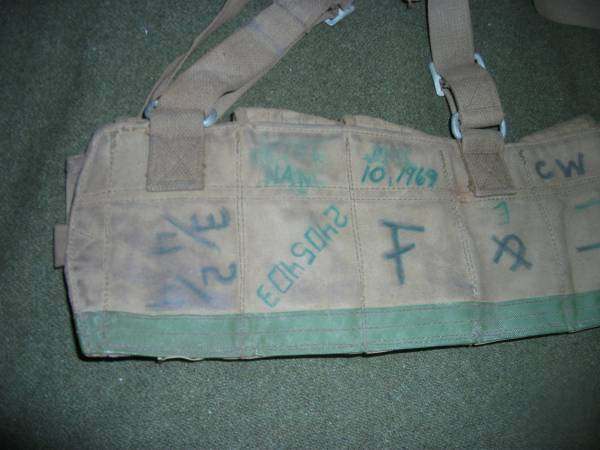 Captured Vietnam SKS chest rig with graffiti - SPOILS OF WAR - U.S ...