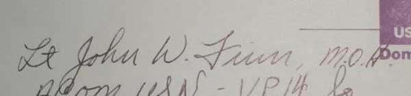 John Finn pre-WWII signature on Navy issue card - EPHEMERA, PHOTOGRAPHS ...