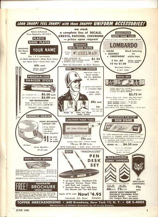 A Collection of 1950s Uniform Insignia And Uniform Ads - UNIFORMS - U.S ...