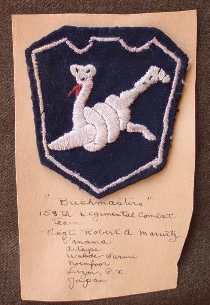 158th RCT Bushmaster's Patches - ARMY AND USAAF - U.S. Militaria Forum