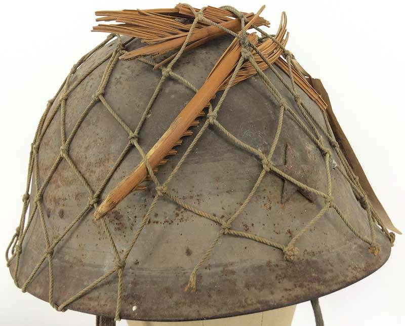 Japanese helmet of Okinawa POW, from Marine MP officer - SPOILS OF WAR ...