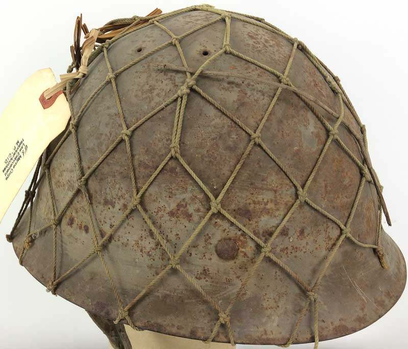 Japanese helmet of Okinawa POW, from Marine MP officer - SPOILS OF WAR ...