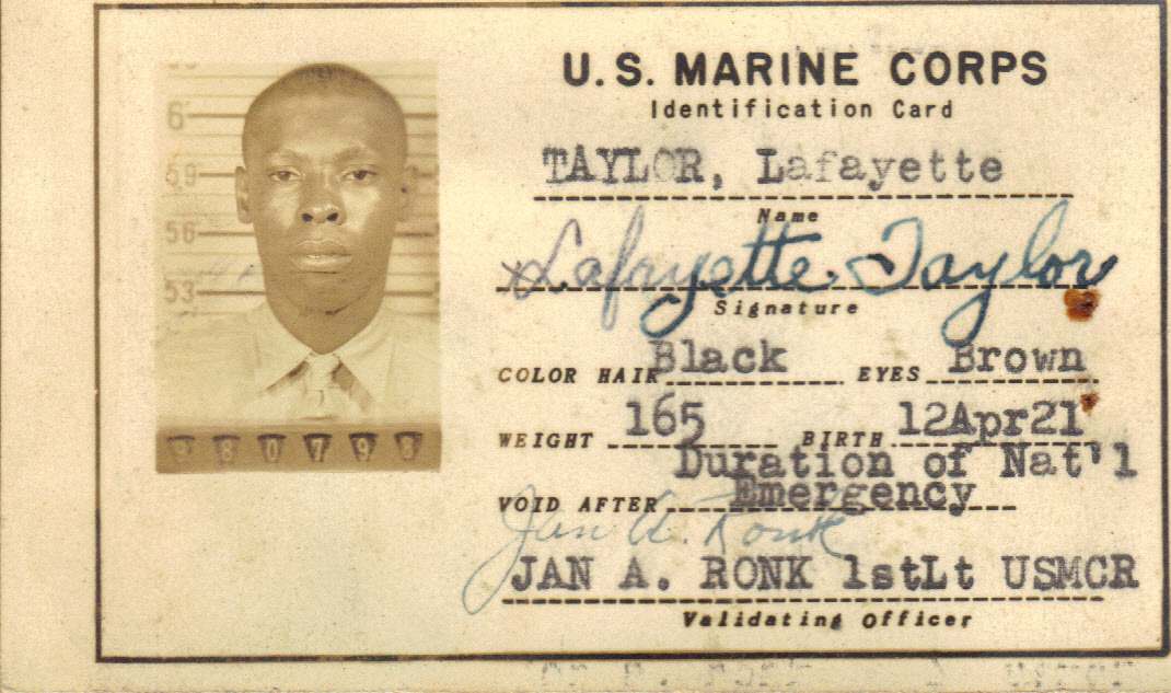 Montford Point Marine ID Card - EPHEMERA, PHOTOGRAPHS & MILITARY ...