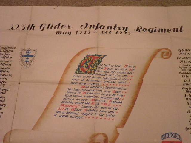 325th GIR Document Post war - EPHEMERA, PHOTOGRAPHS & MILITARY ARTWORK ...