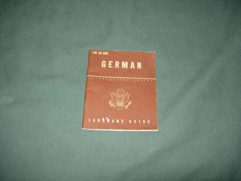 WWII German Language Guide Book. - EPHEMERA, PHOTOGRAPHS & MILITARY ...