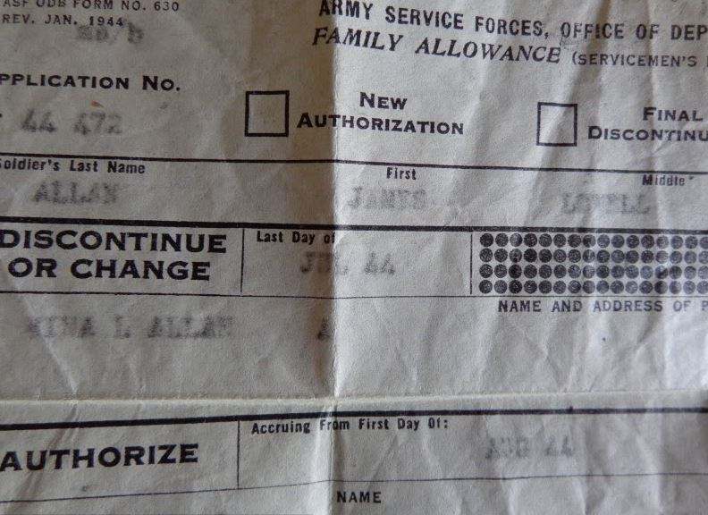 My KIA grandads family allotment form and wedding book - EPHEMERA ...