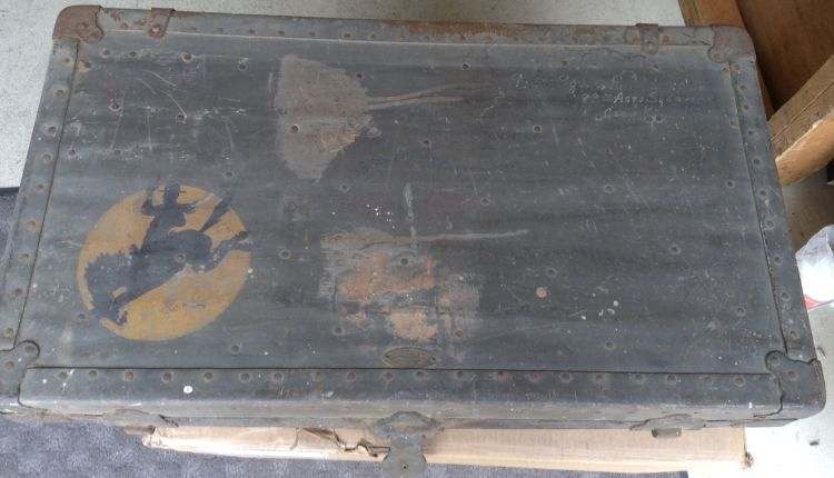 WW1 88th Aero Squadron Footlocker Trunk Lid - FIELD & PERSONAL GEAR ...