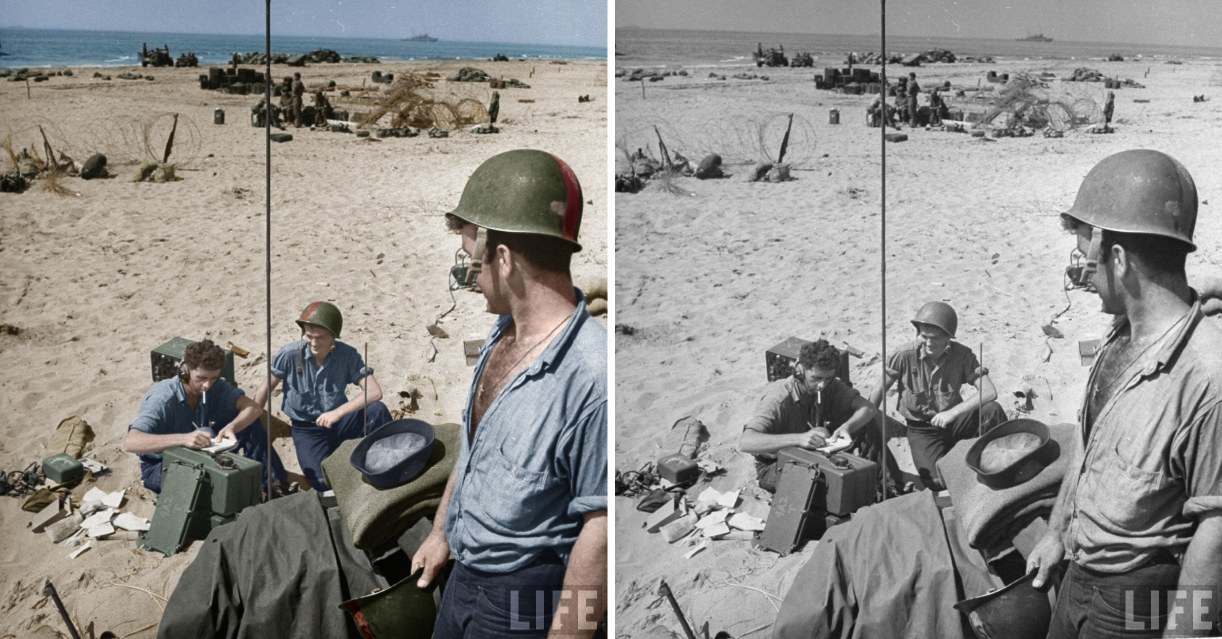 4th Naval Beach Battalion Colorized Photo - EPHEMERA, PHOTOGRAPHS ...