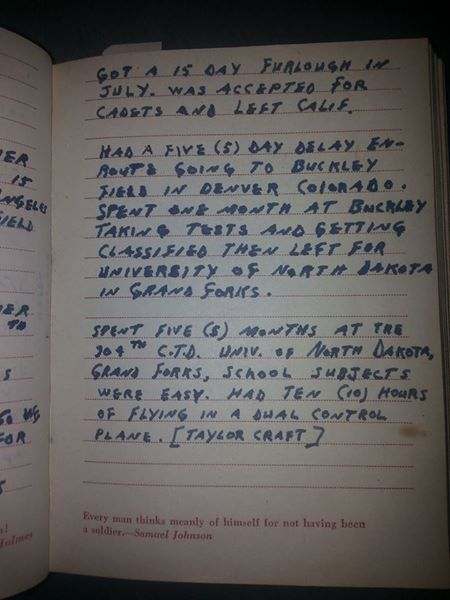 Diary usaaf flight officer - EPHEMERA, PHOTOGRAPHS & MILITARY ARTWORK ...