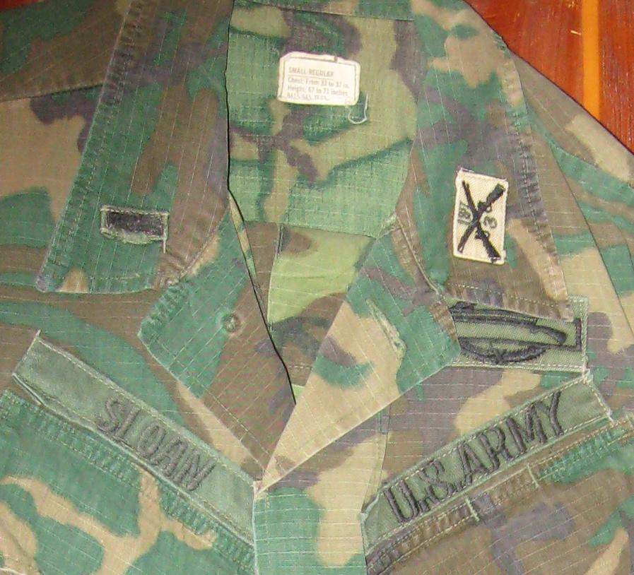 ERDL Camo shirt 3/187 Inf RAKKASANS RECON Platoon Leader 101st AB ...