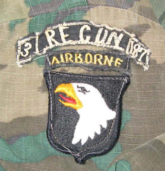 ERDL Camo shirt 3/187 Inf RAKKASANS RECON Platoon Leader 101st AB ...