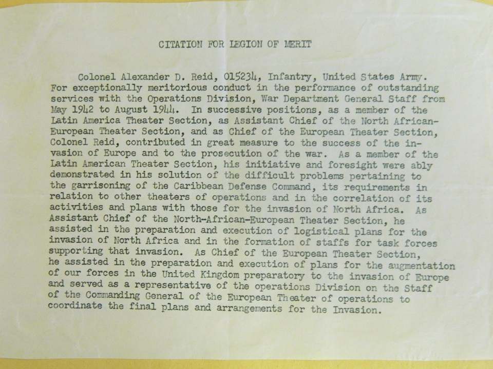 Colonel Alexander D. Reid 424th infantry regiment of the 106th infantry ...