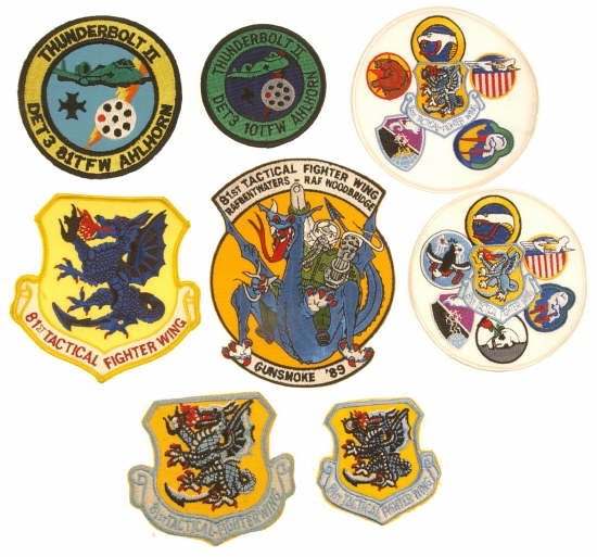 81st TFW DET 4 A-10 PATCHES - AIR FORCE (USAAF IS WITH ARMY) - U.S ...