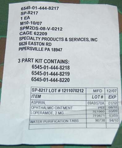 Complete Special Forces Survival Kit - FIELD & PERSONAL GEAR SECTION ...