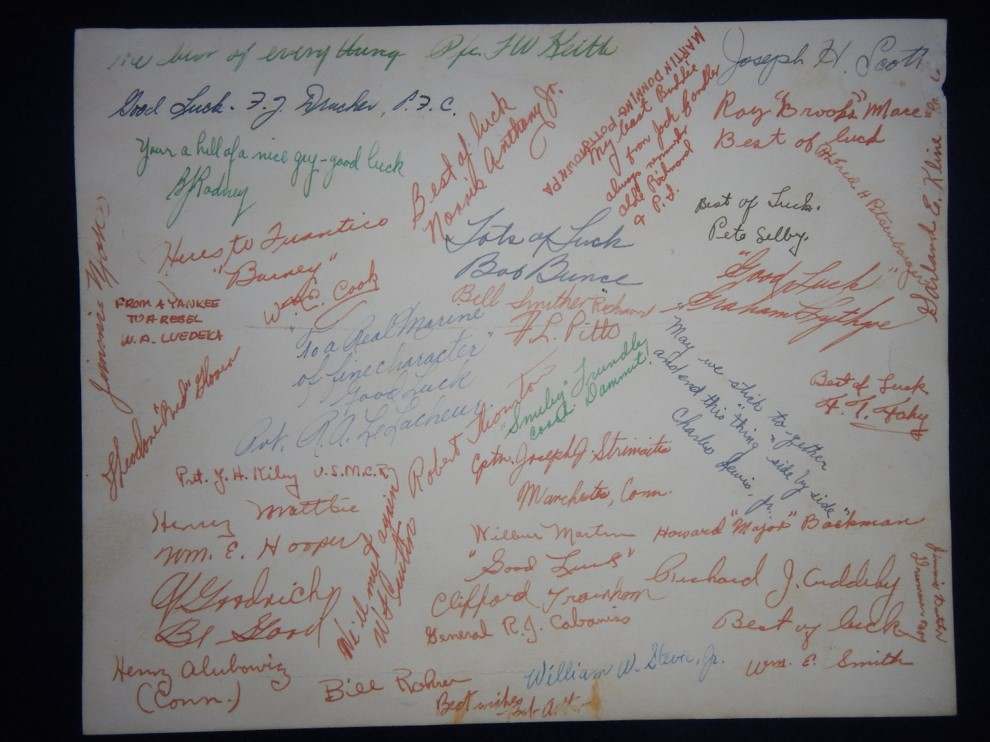 Interesting USMC Photo with Autographs - INDIVIDUAL & UNIT PORTRAITS ...