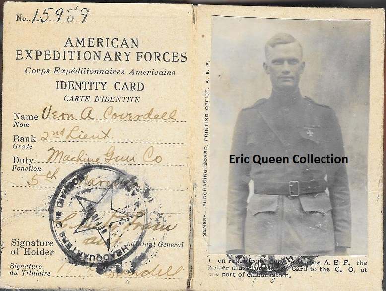 WW1 USMC Officer Photo ID Card - INDIVIDUAL & UNIT PORTRAITS - U.S ...