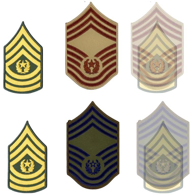 My small collection of Chief Master Sergeant of the Air Force stripes ...