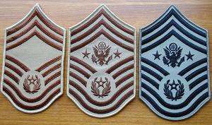 My small collection of Chief Master Sergeant of the Air Force stripes ...